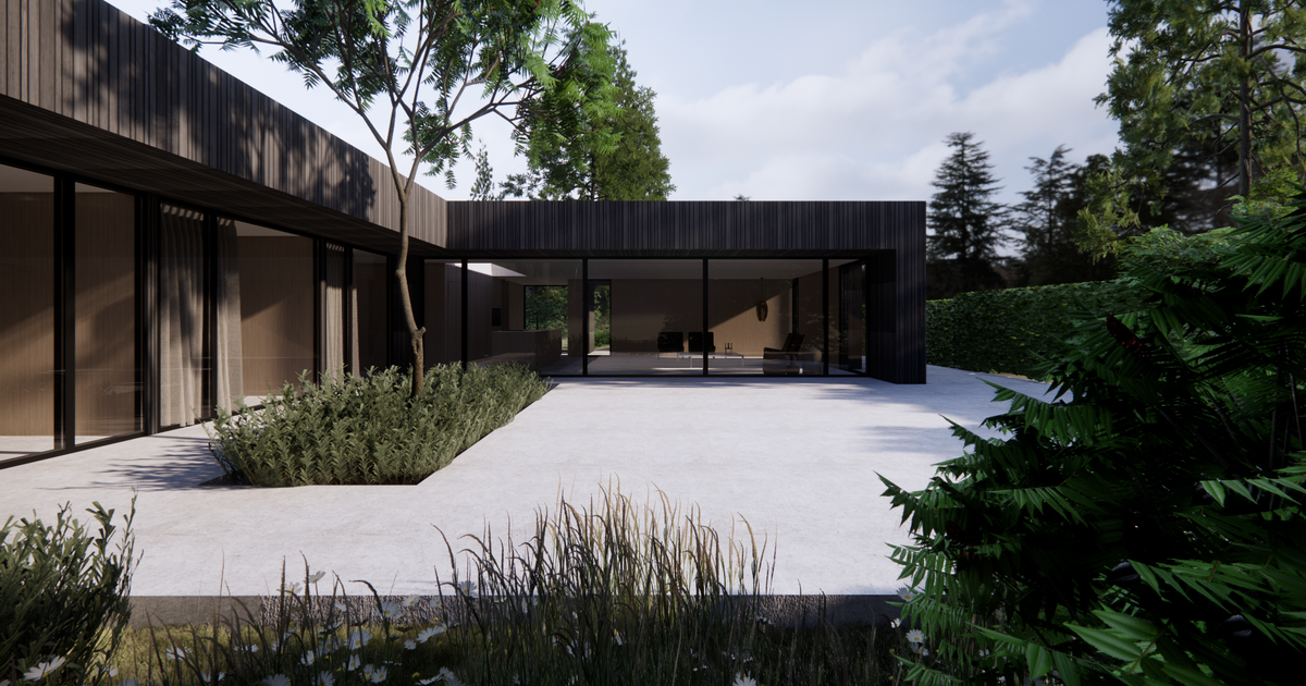 Parcelhus i træ med skøn kontakt til terrasse og have